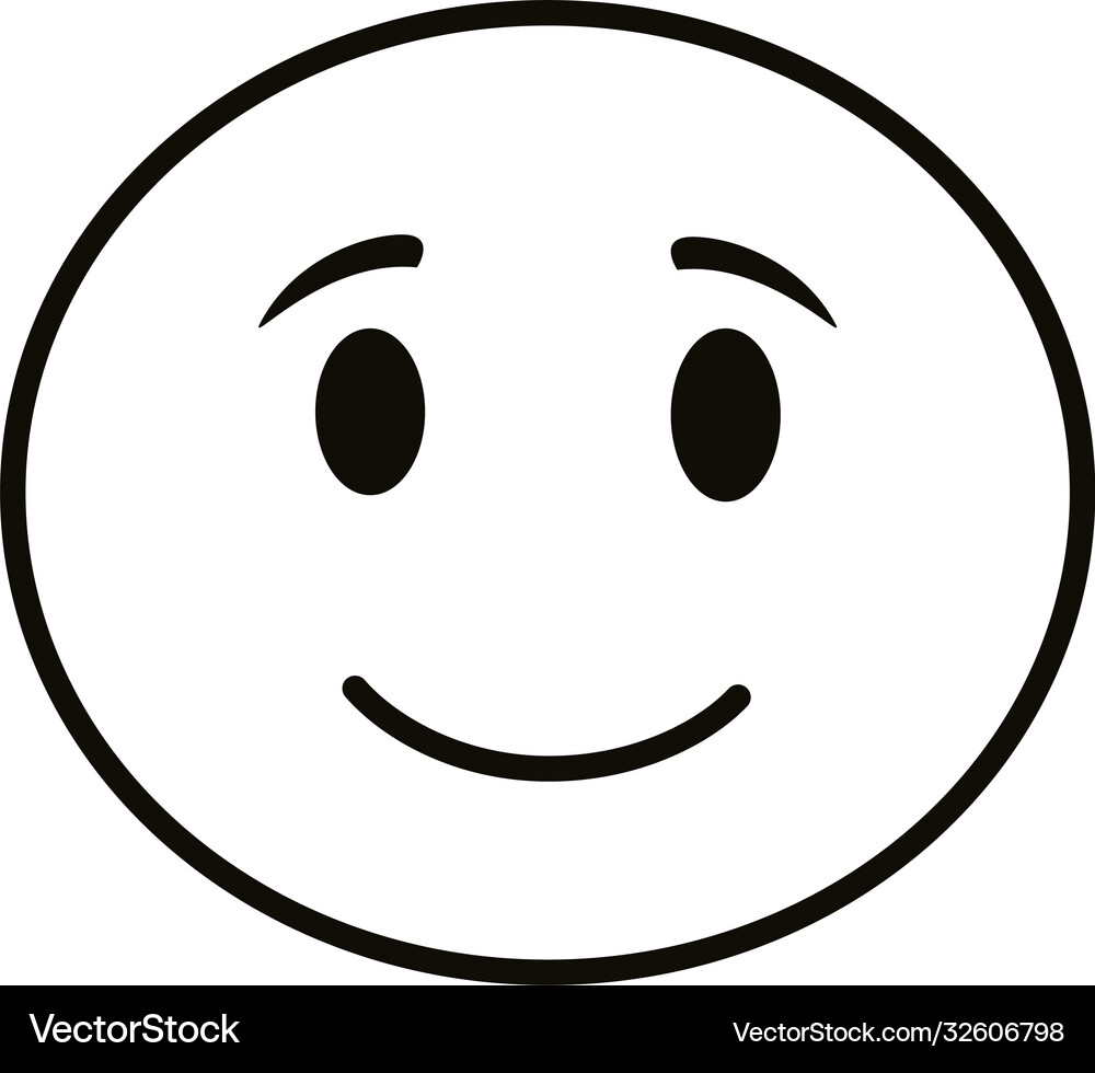 Happy emoji face classic line style icon Vector Image