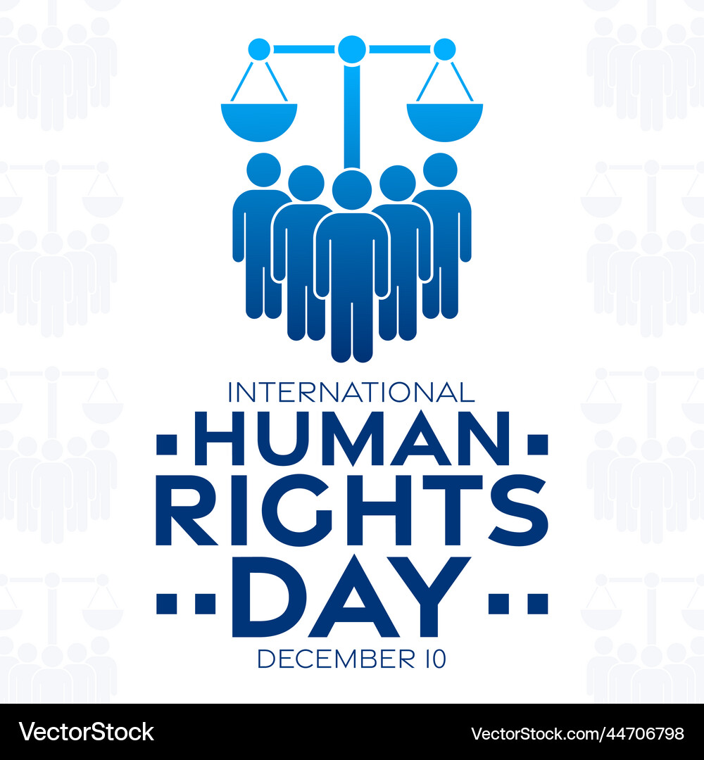International human rights day december 10 Vector Image
