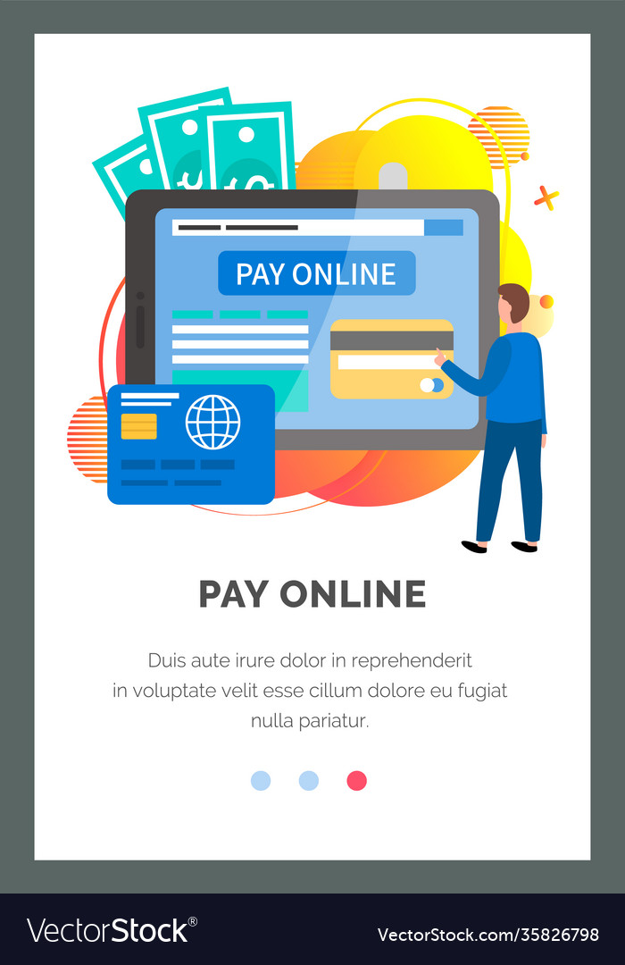 Internet app layout program for online remote Vector Image