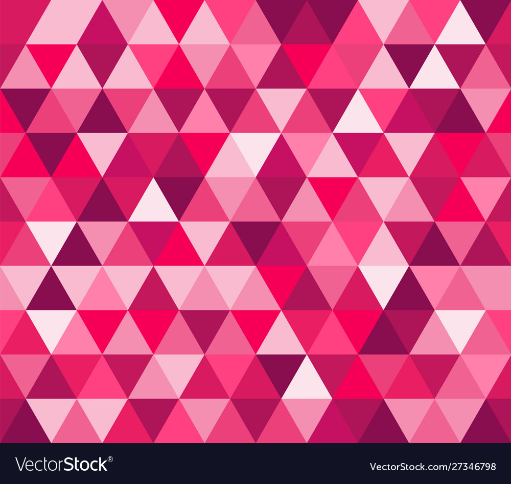 Magenta pink triangular seamless pattern Vector Image