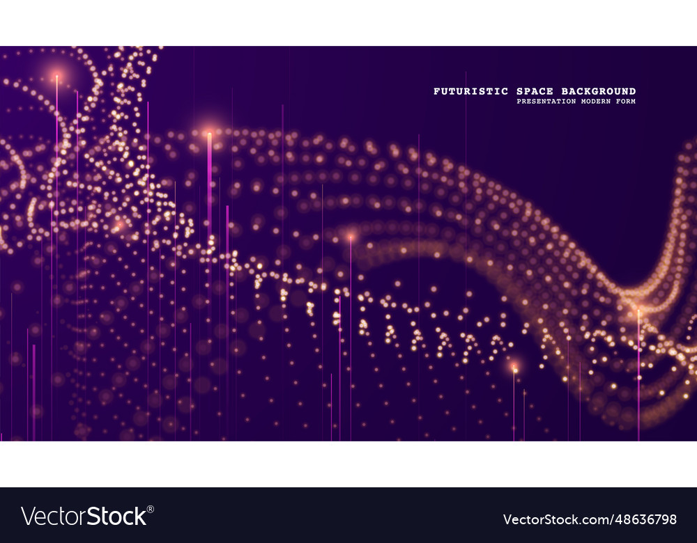 Particles liquid dynamic flow Royalty Free Vector Image