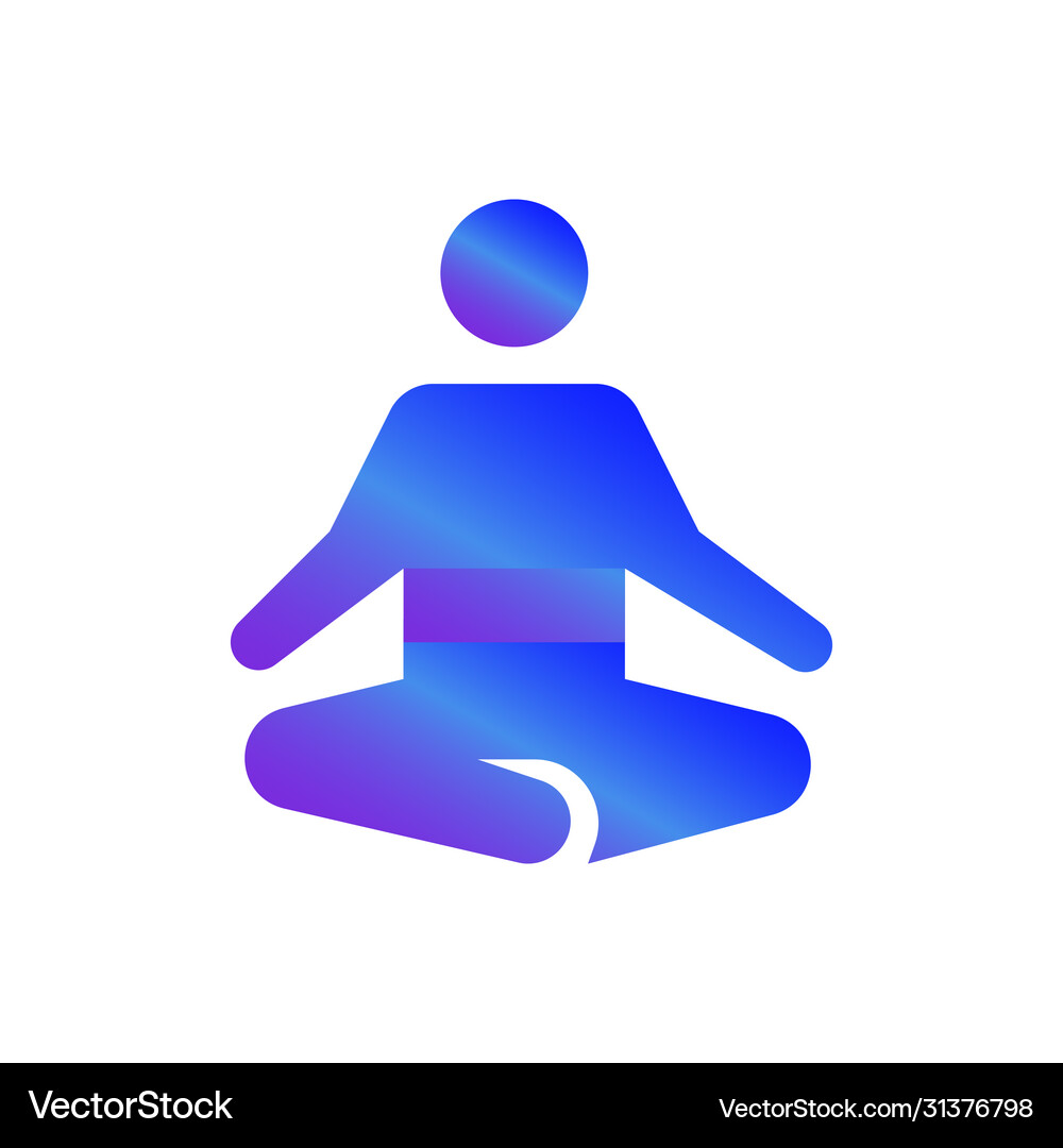Retreat meditation icon Royalty Free Vector Image