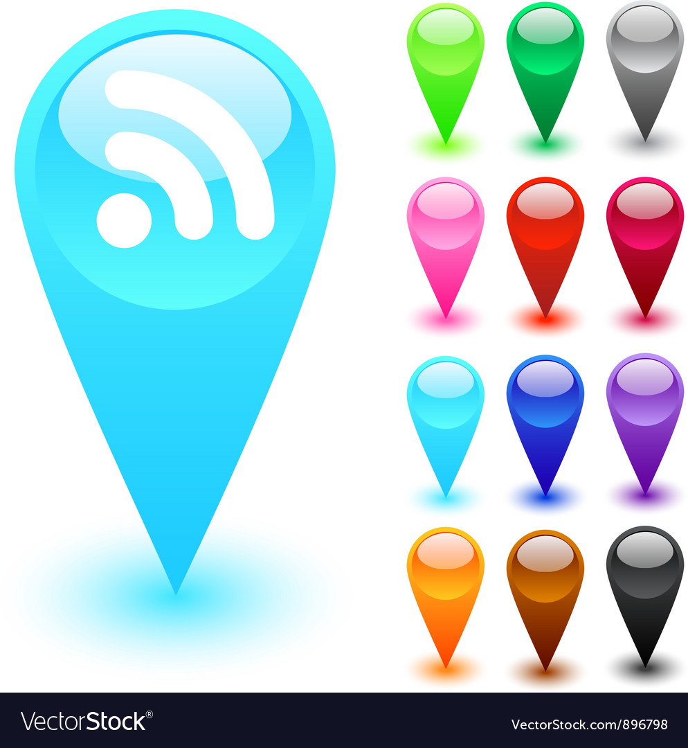 Rss button Royalty Free Vector Image - VectorStock