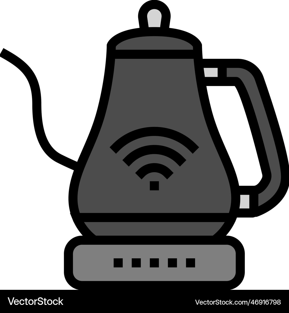 Smart kettle home color icon Royalty Free Vector Image