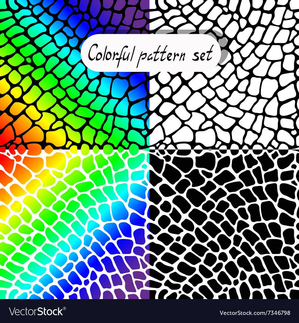 Texture colorful pattern set Royalty Free Vector Image