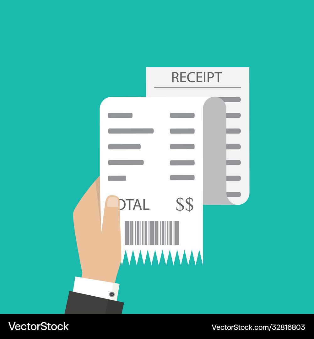 Bill atm financial checkpaper receipts icon Vector Image