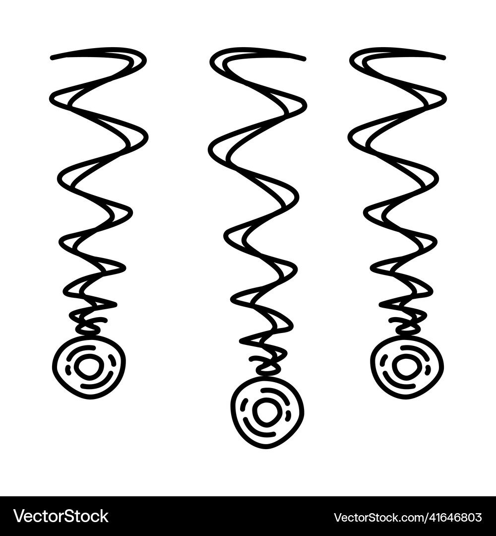 Chinese hanging swirl decorations icon doodle Vector Image