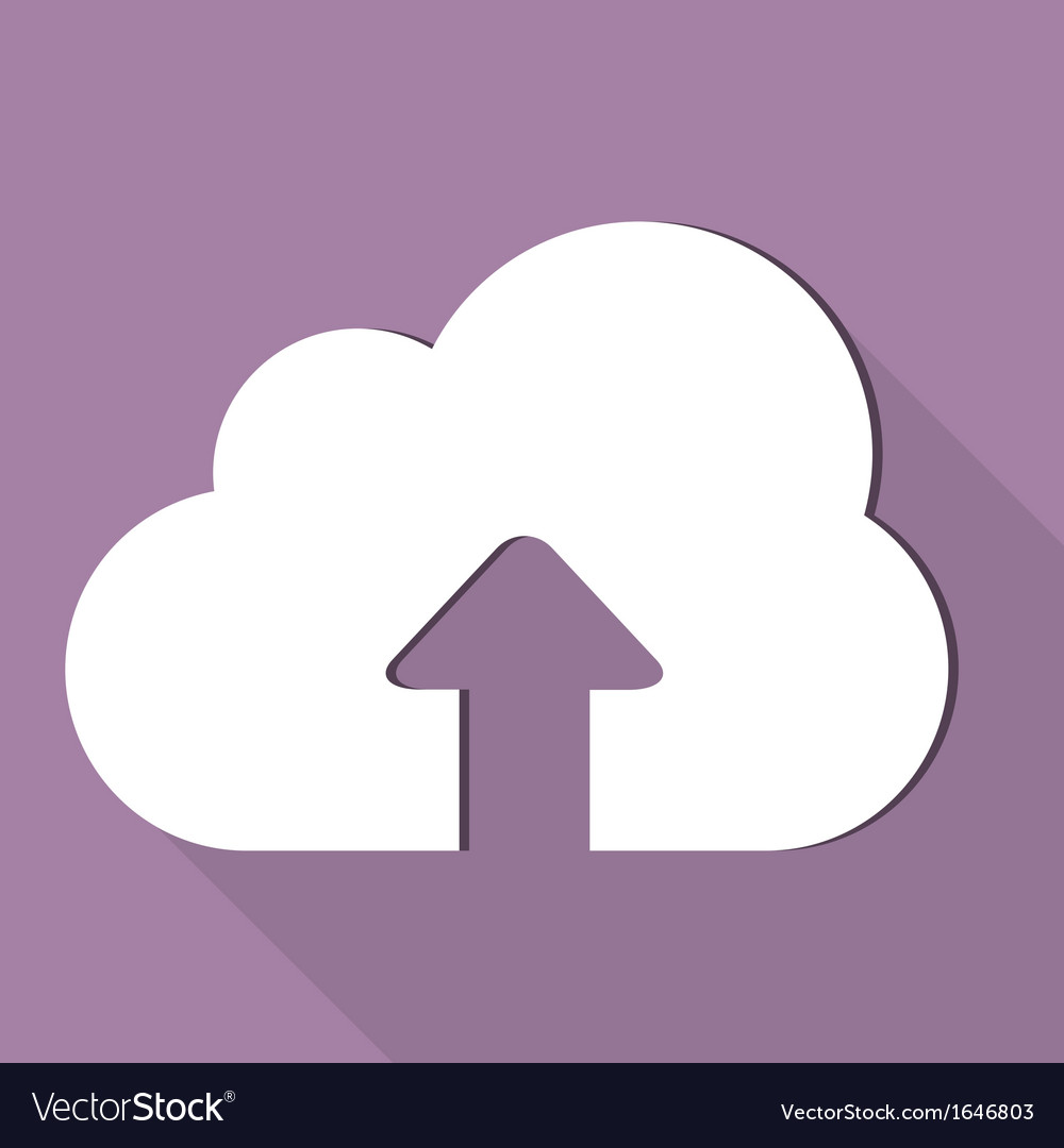 Cloud upload application web icon Royalty Free Vector Image