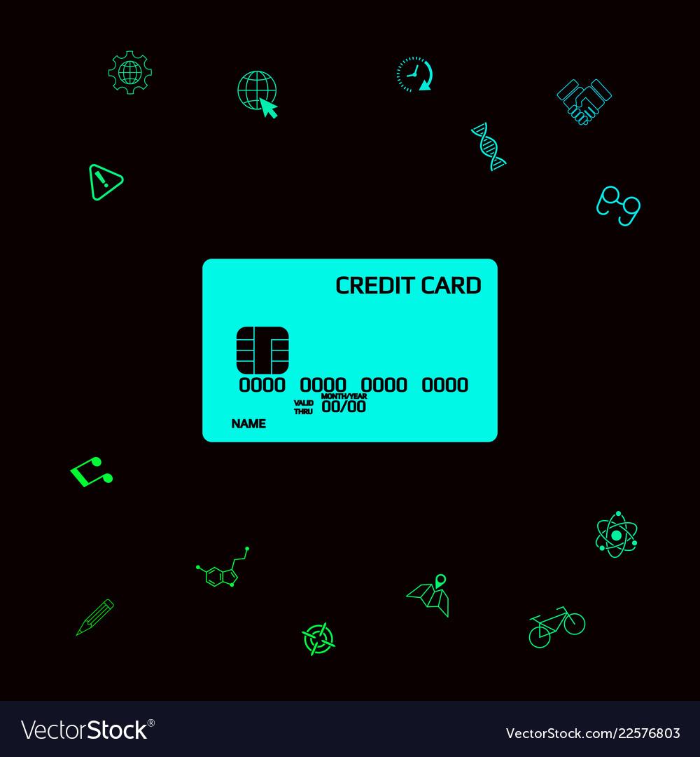 Credit card icon Royalty Free Vector Image - VectorStock