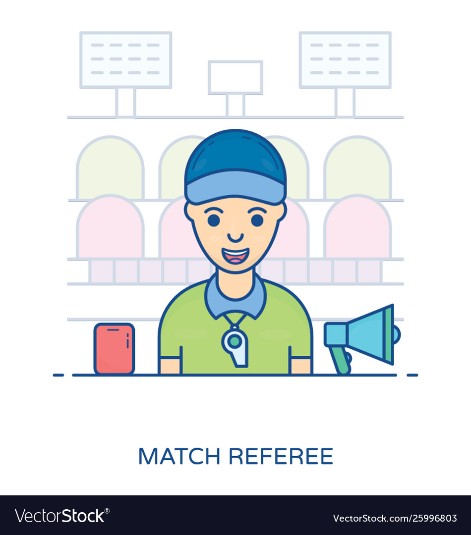 Match referee avatar Royalty Free Vector Image