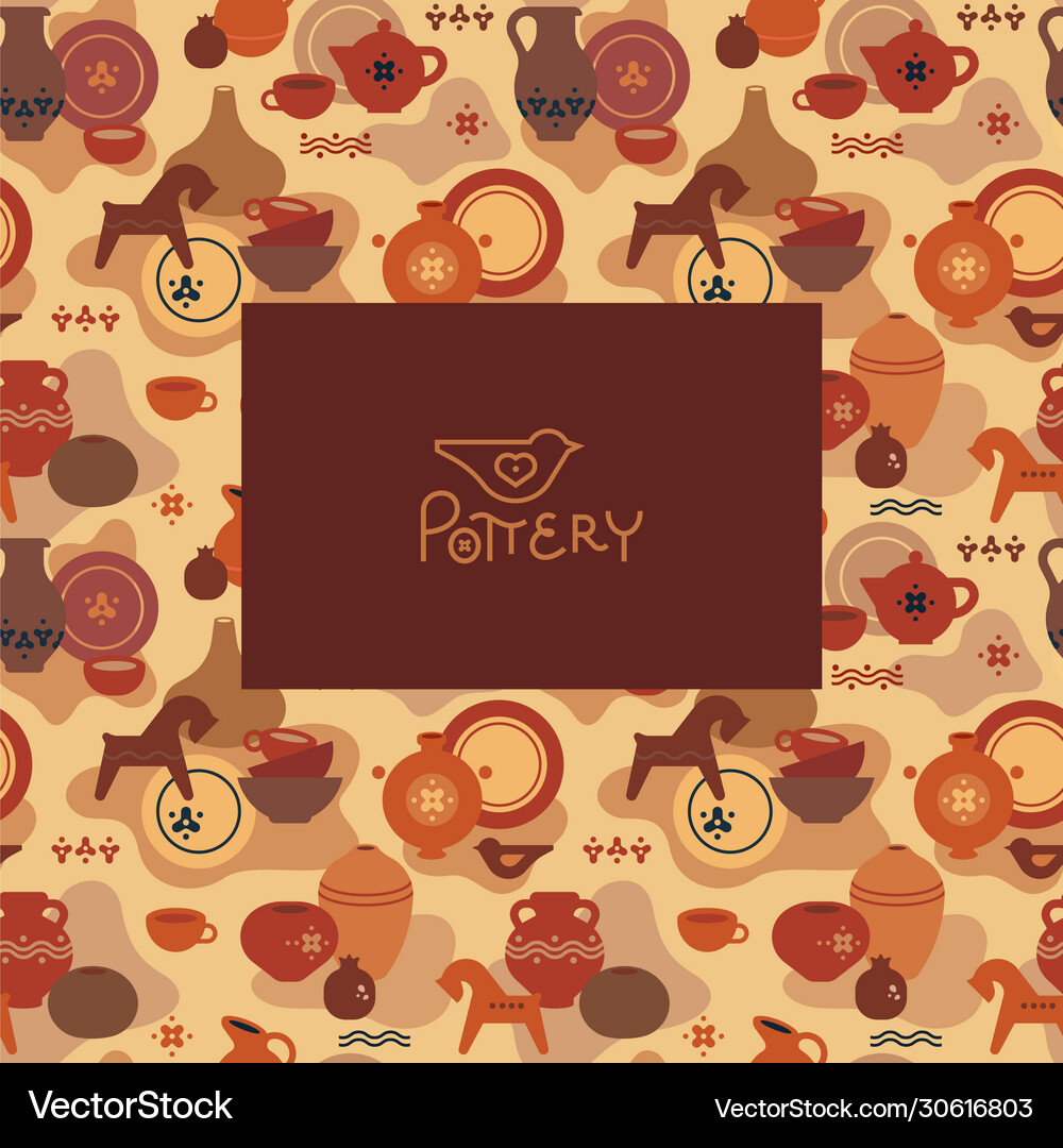 The logo a pottery workshop or shop with a Vector Image