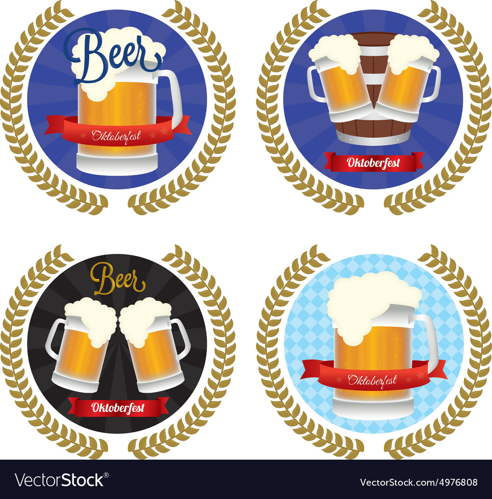 Abstract oktoberfest objects on a white background