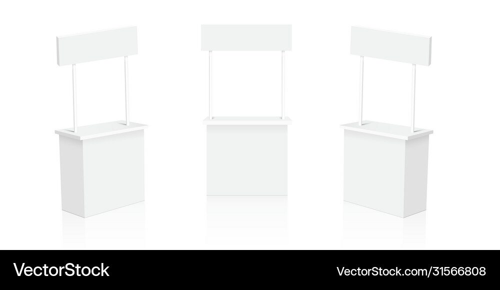 Blank promotion stands on a white background Vector Image