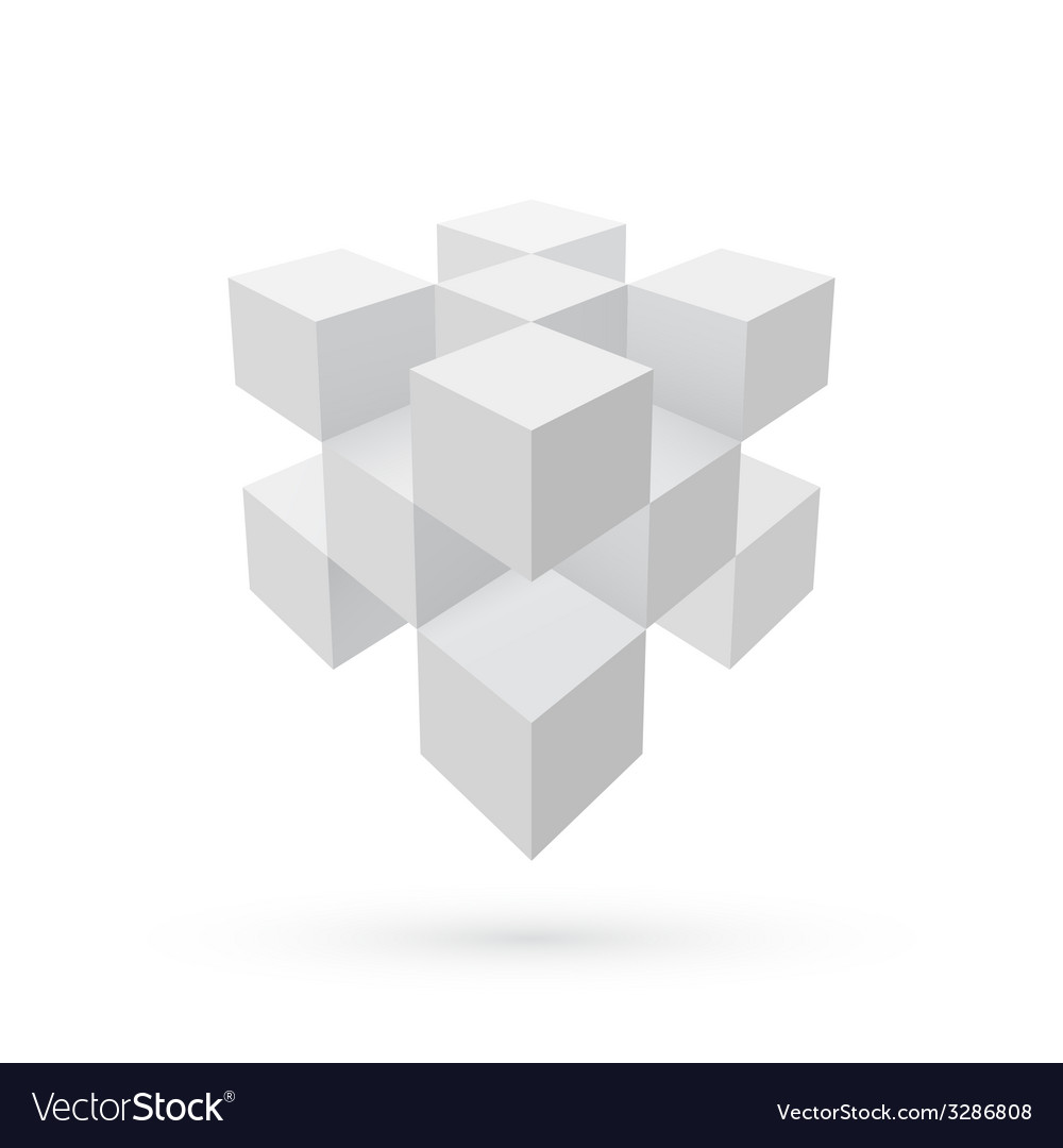 Cubes abstract background Royalty Free Vector Image