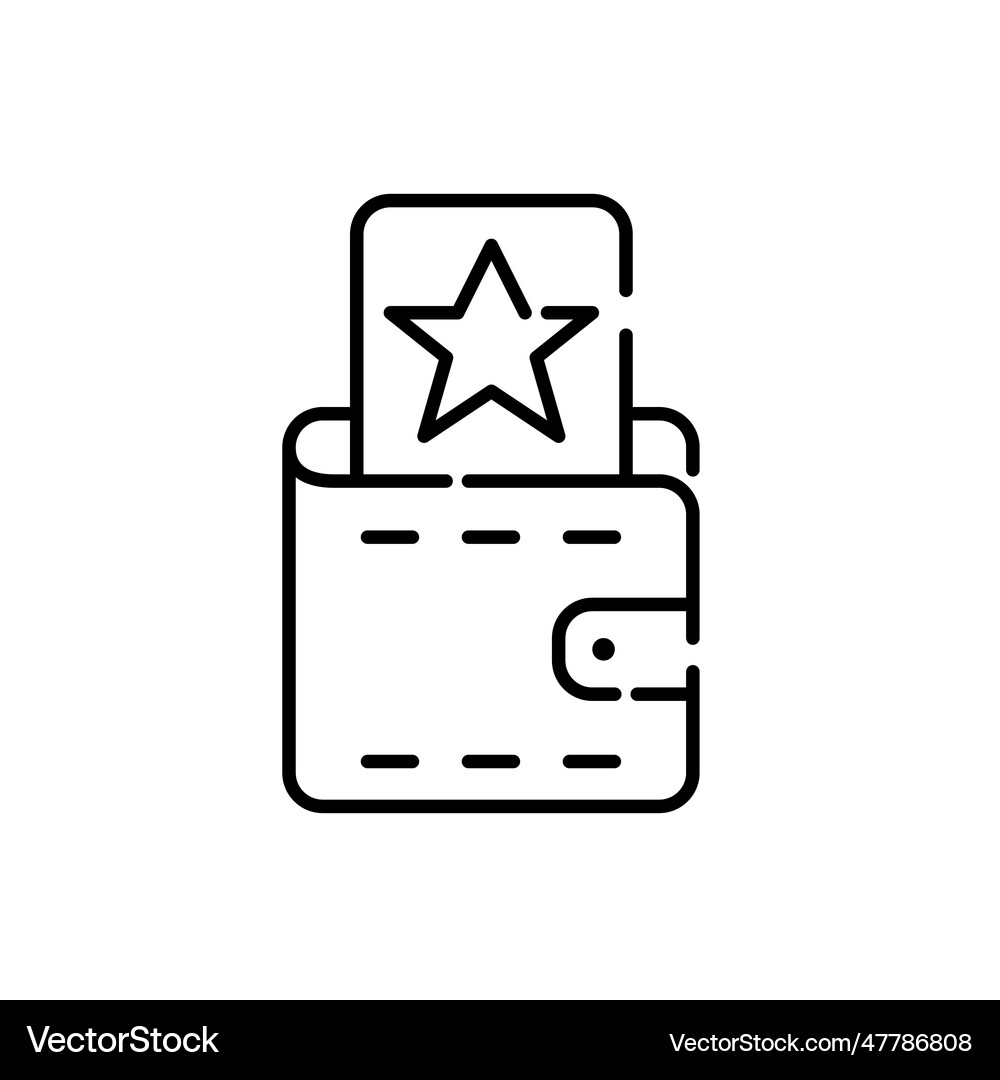 Customer reward ticket with star Royalty Free Vector Image