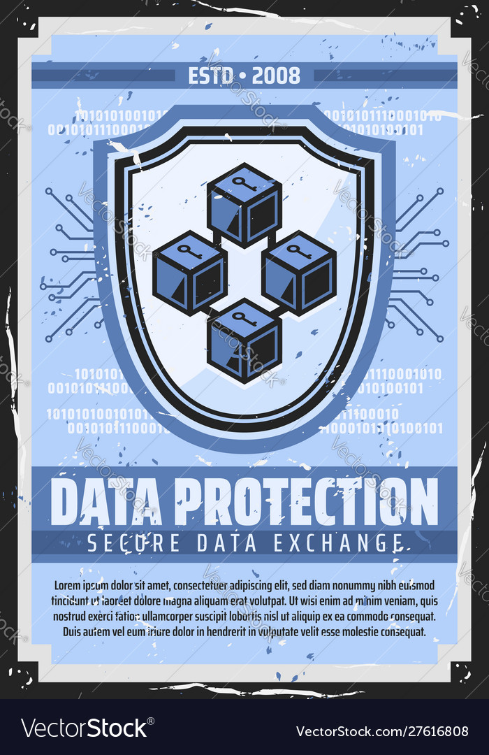 Data protection internet security technology Vector Image