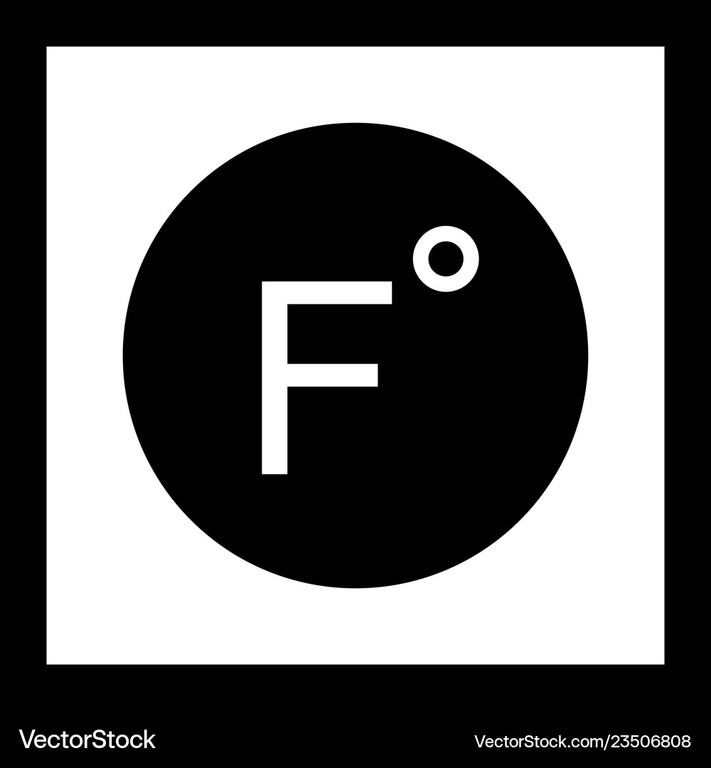 Fahrenheit icon Royalty Free Vector Image - VectorStock