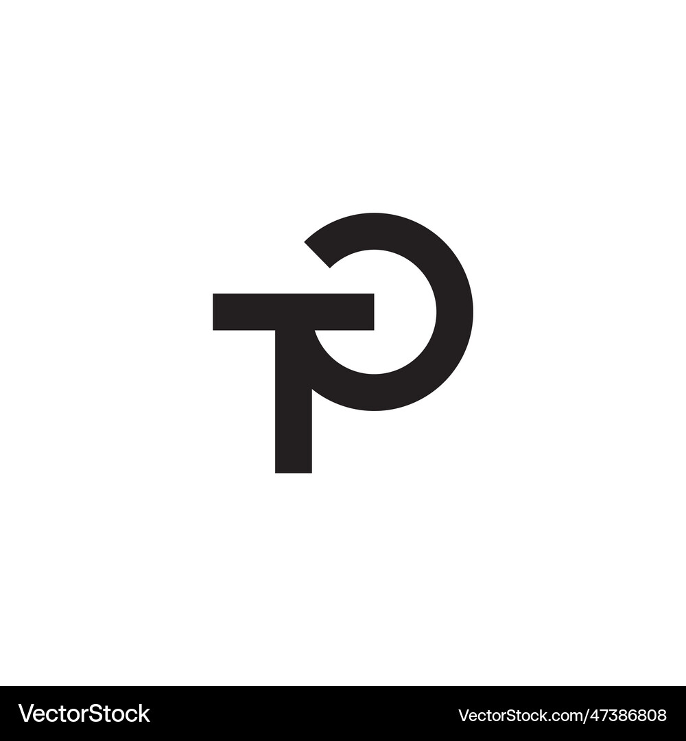 Letter t time watch simple geometric logo Vector Image