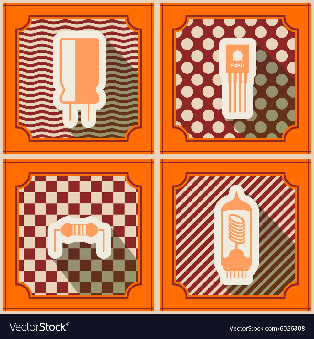 Seamless background with electronic components Vector Image