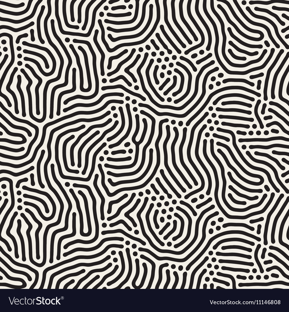 Seamless Black And White Jumble Organic Royalty Free Vector