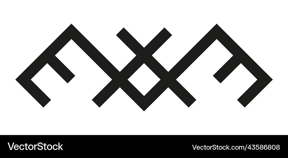 Simple logo template old baltic sign folk symbol Vector Image