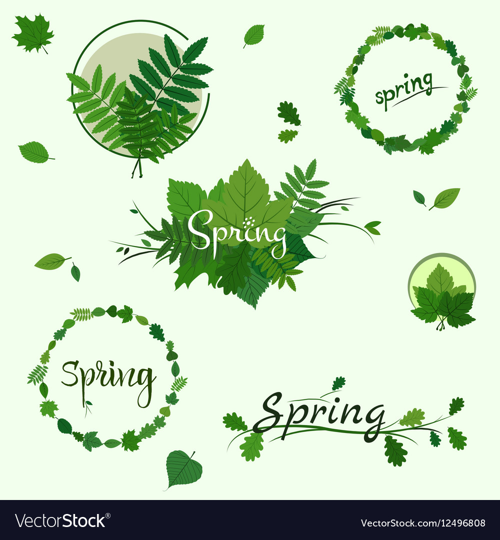 Spring badges Royalty Free Vector Image - VectorStock