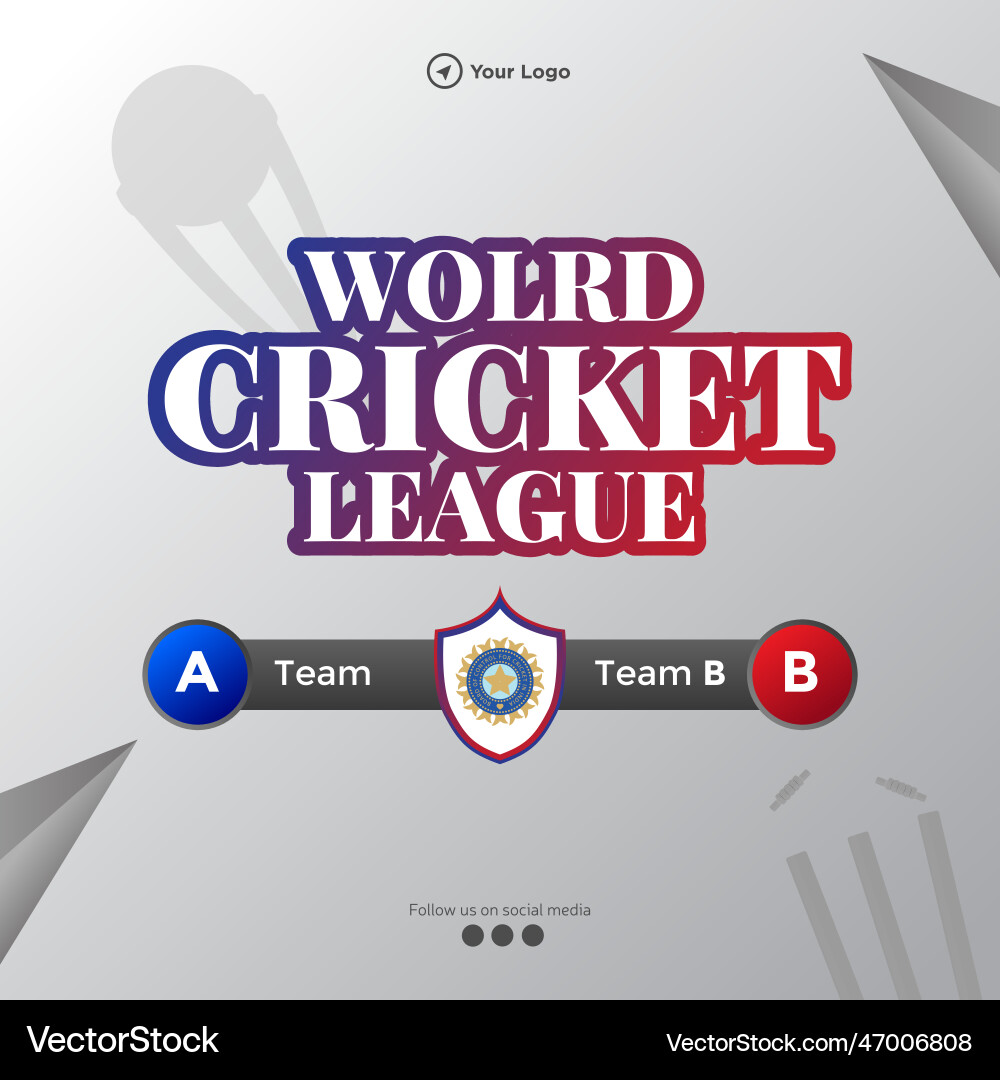 T20 cricket world cup banner design template Vector Image