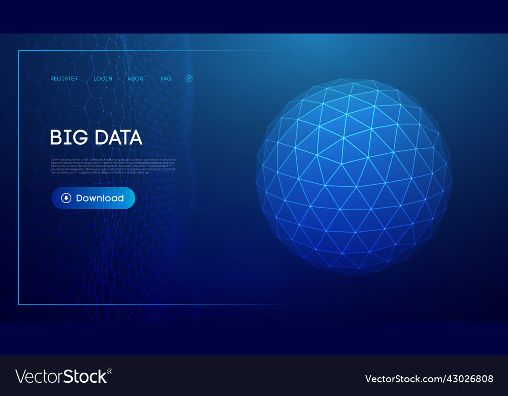 Technology sphere digital background cloud Vector Image