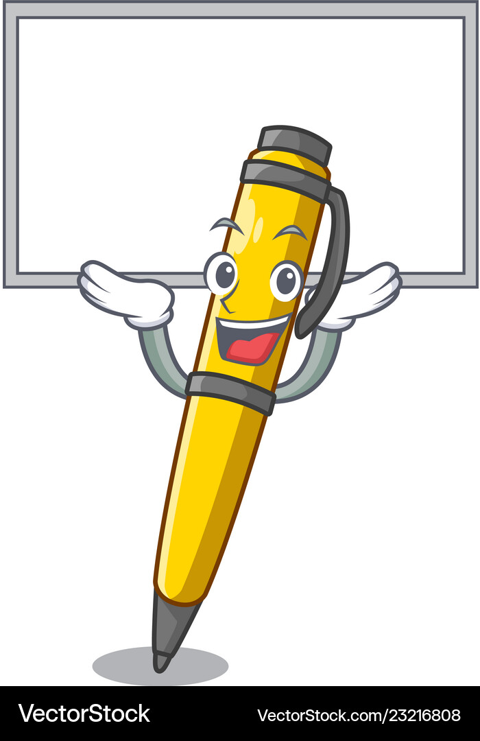 Up board pen shape that on a cartoon Royalty Free Vector