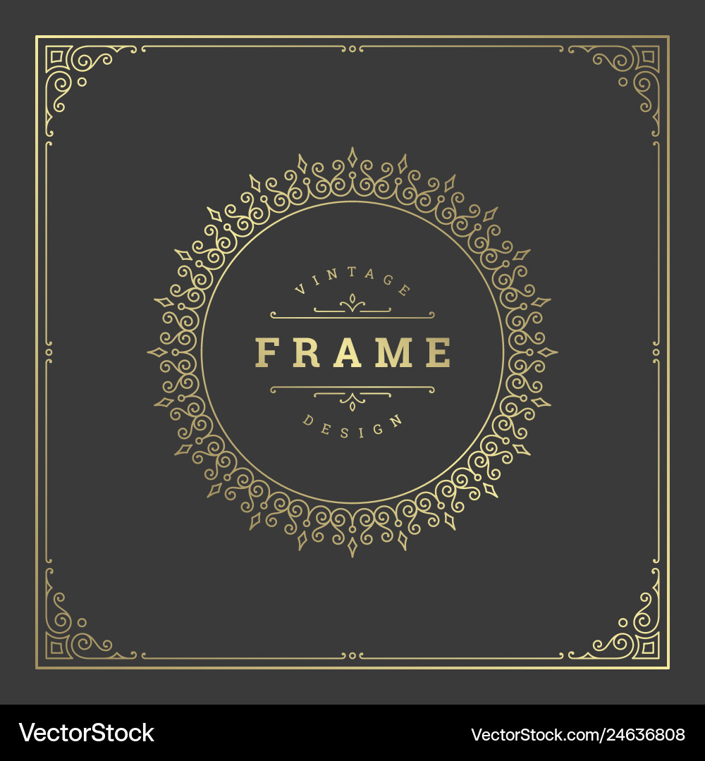 Vintage flourishes ornament frame template Vector Image