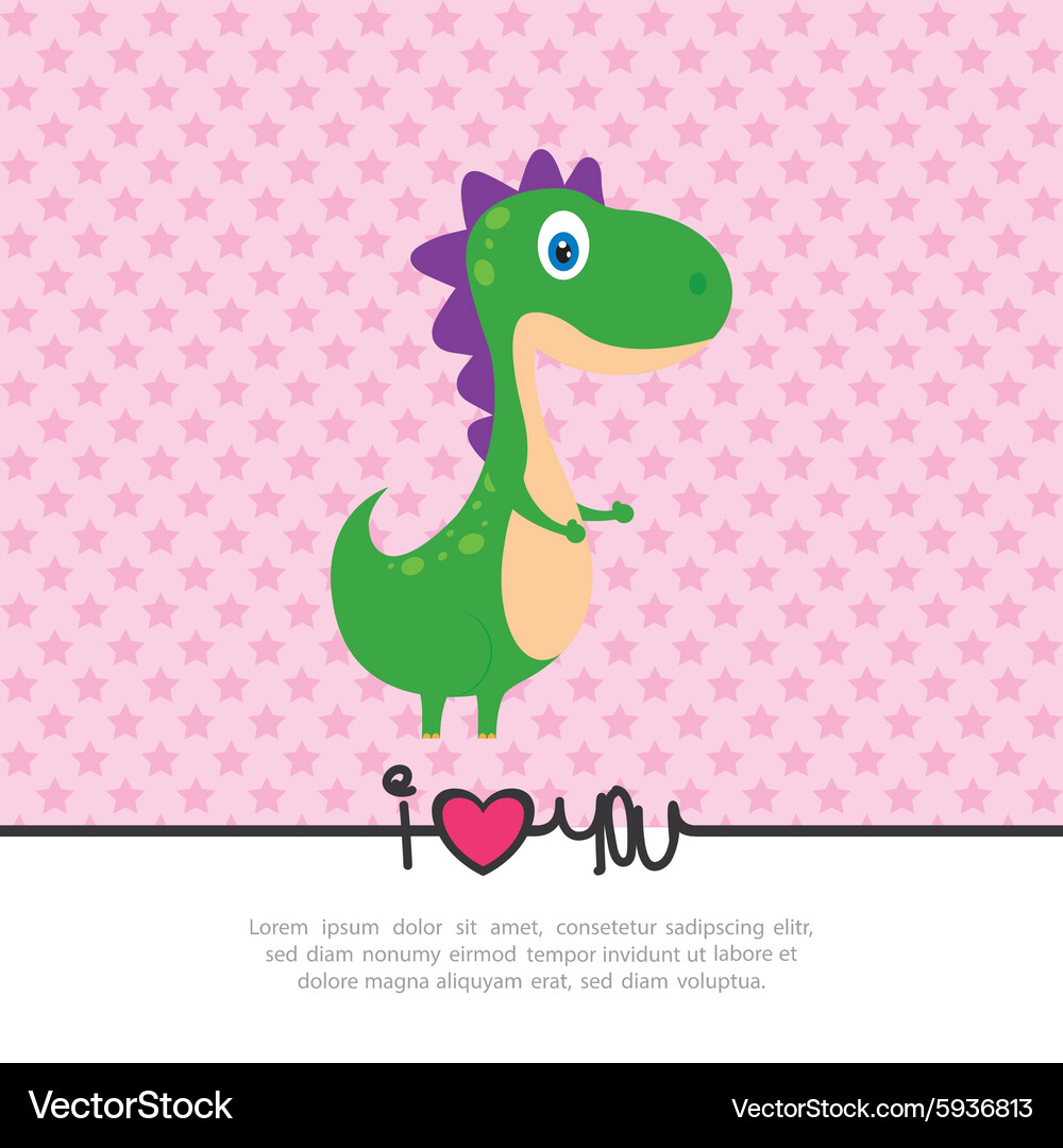 Abstract cute dinosaur on a special background Vector Image