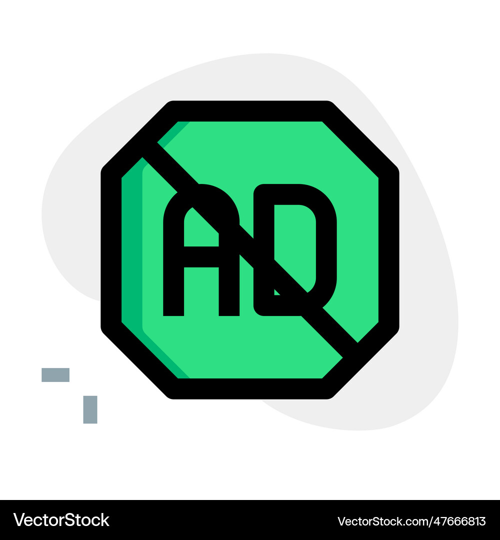 Ad blocker restrict advertising and pop-ups Vector Image