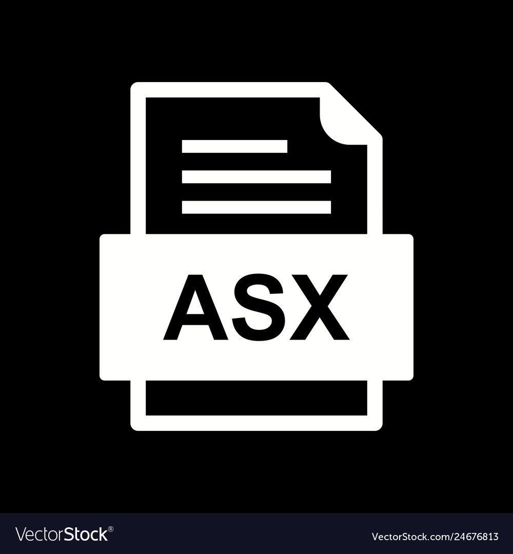 Asx file document icon Royalty Free Vector Image
