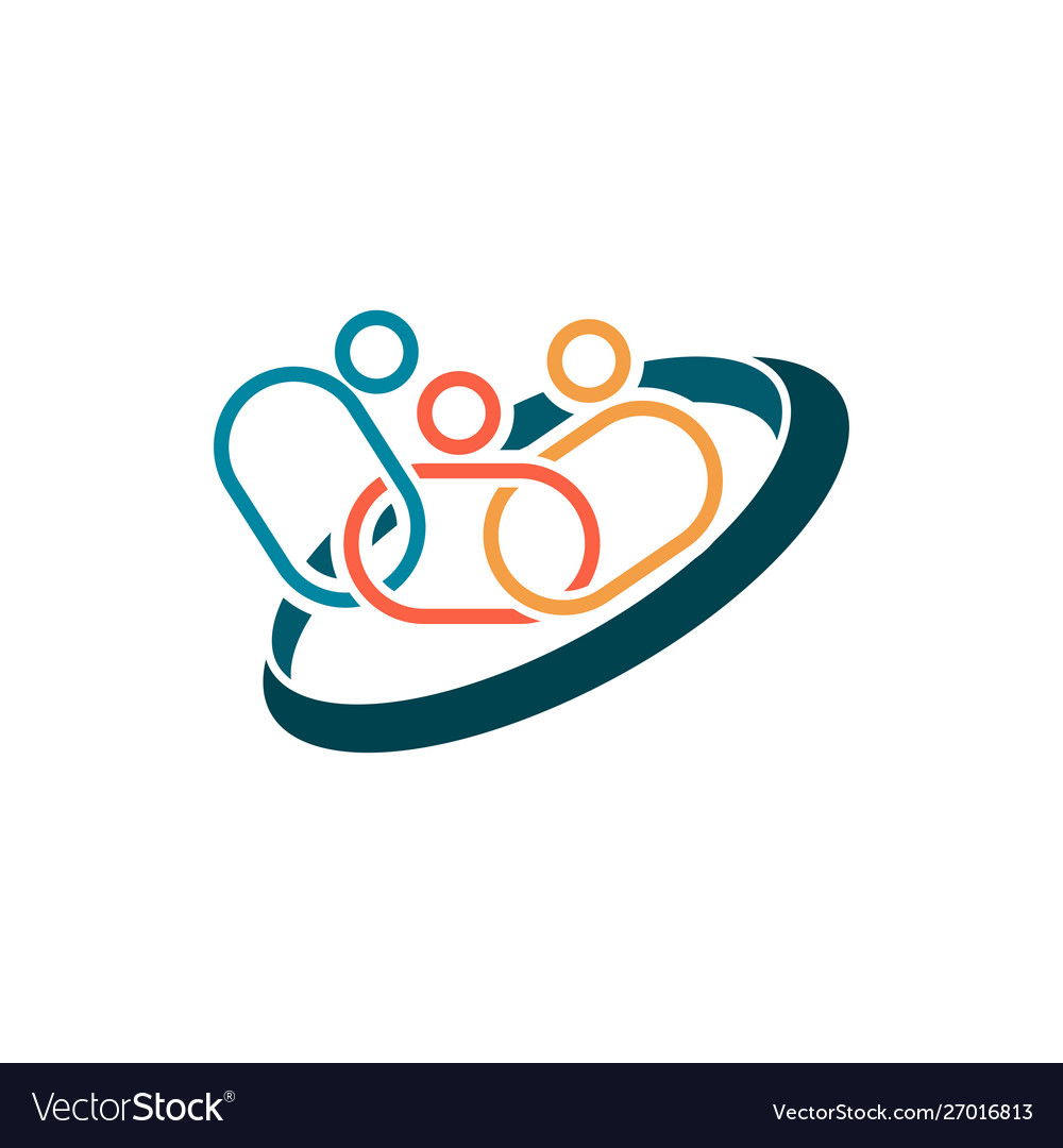 Commitment teamwork together business logo Vector Image