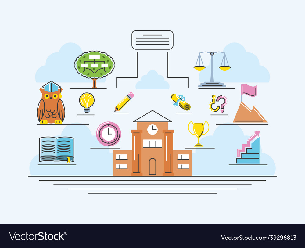 Education knowledge learning Royalty Free Vector Image