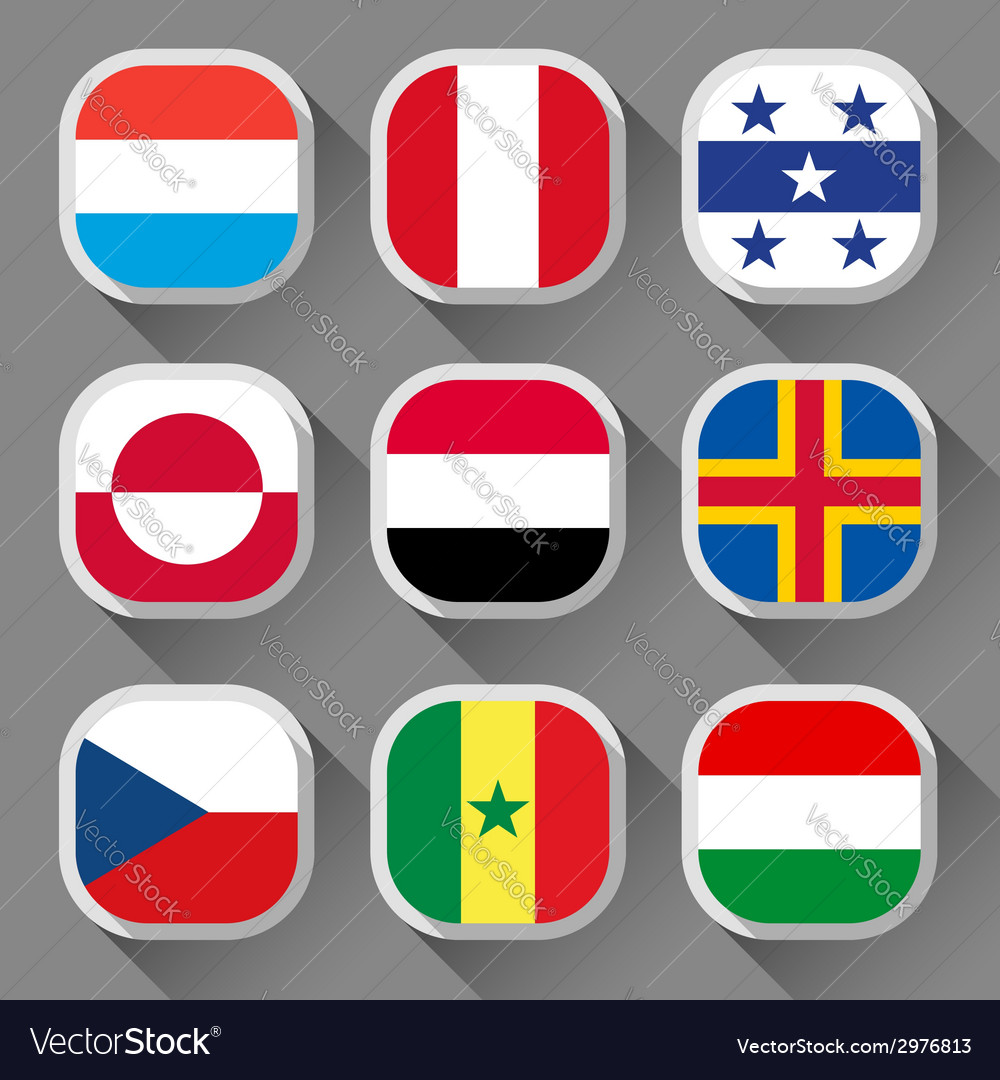 Flags world Royalty Free Vector Image - VectorStock