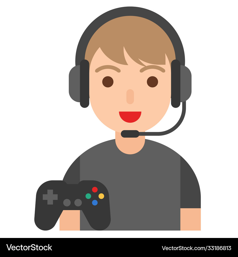 Gamer Icon - Professional Job Royalty Free Vector Image