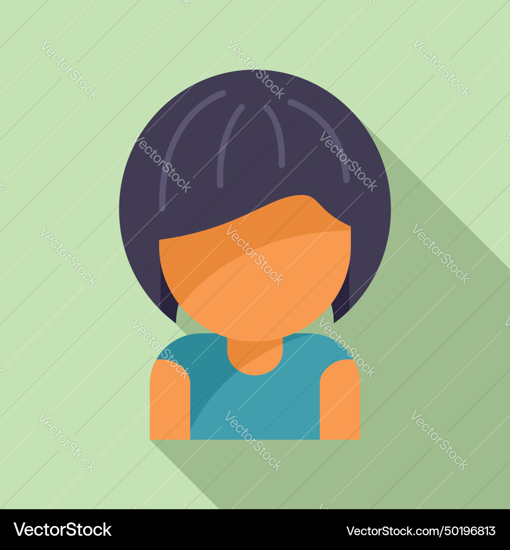 Model person hair icon flat comb avatar Royalty Free Vector