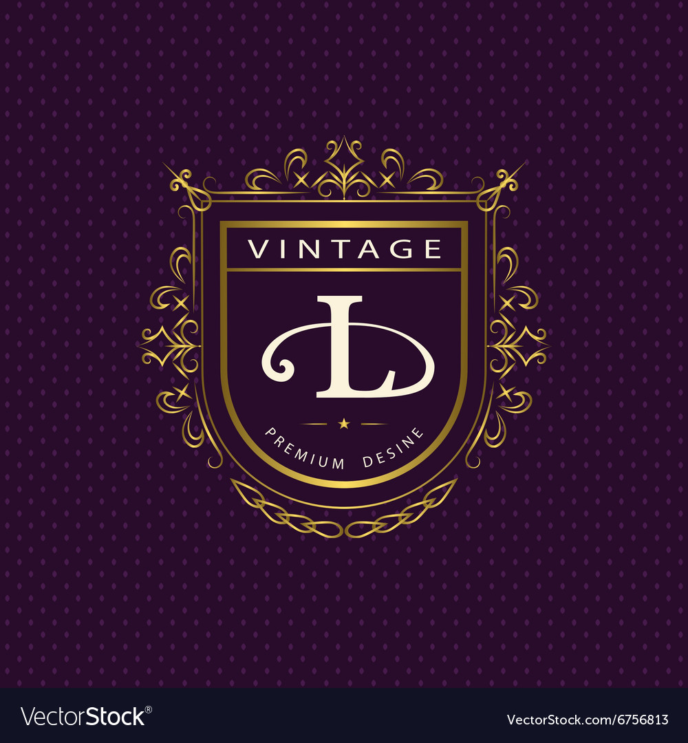 Monogram design elements graceful template Vector Image