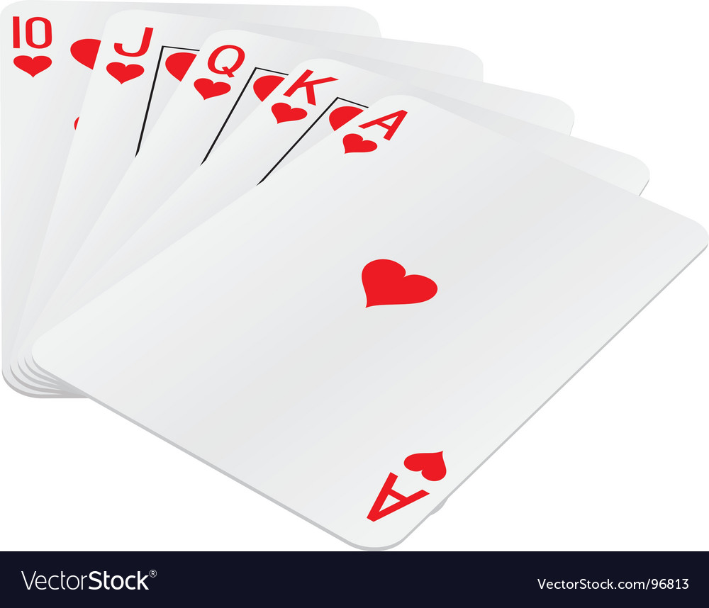 Royal flush Royalty Free Vector Image - VectorStock