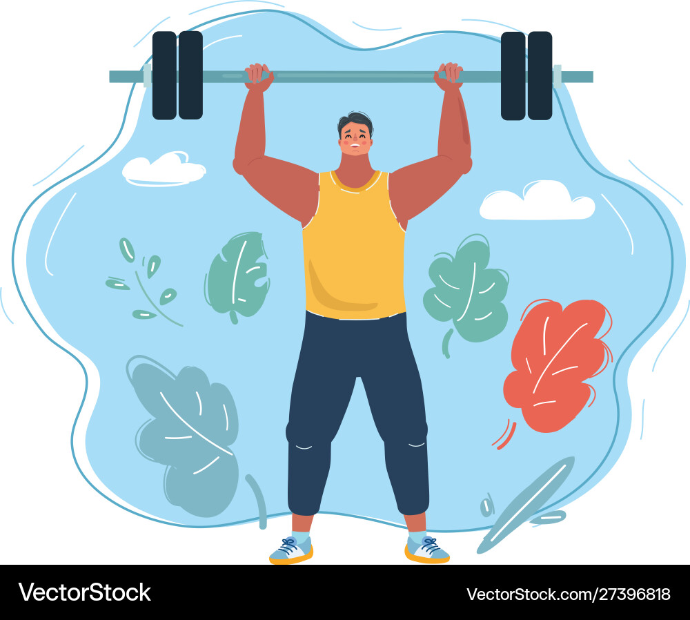 Athlete male weightlifter Royalty Free Vector Image