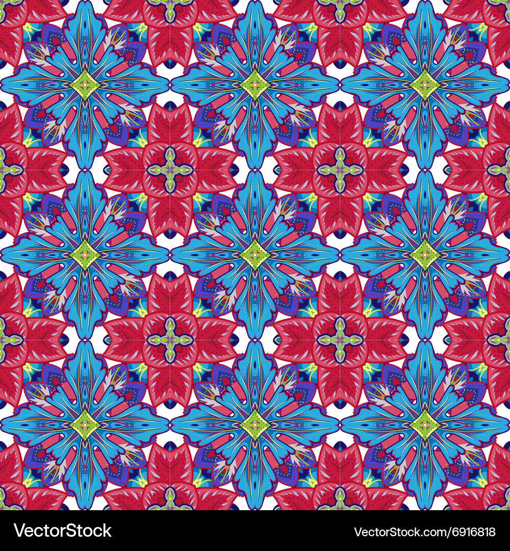 Beautiful seamless ornamental tile background Vector Image