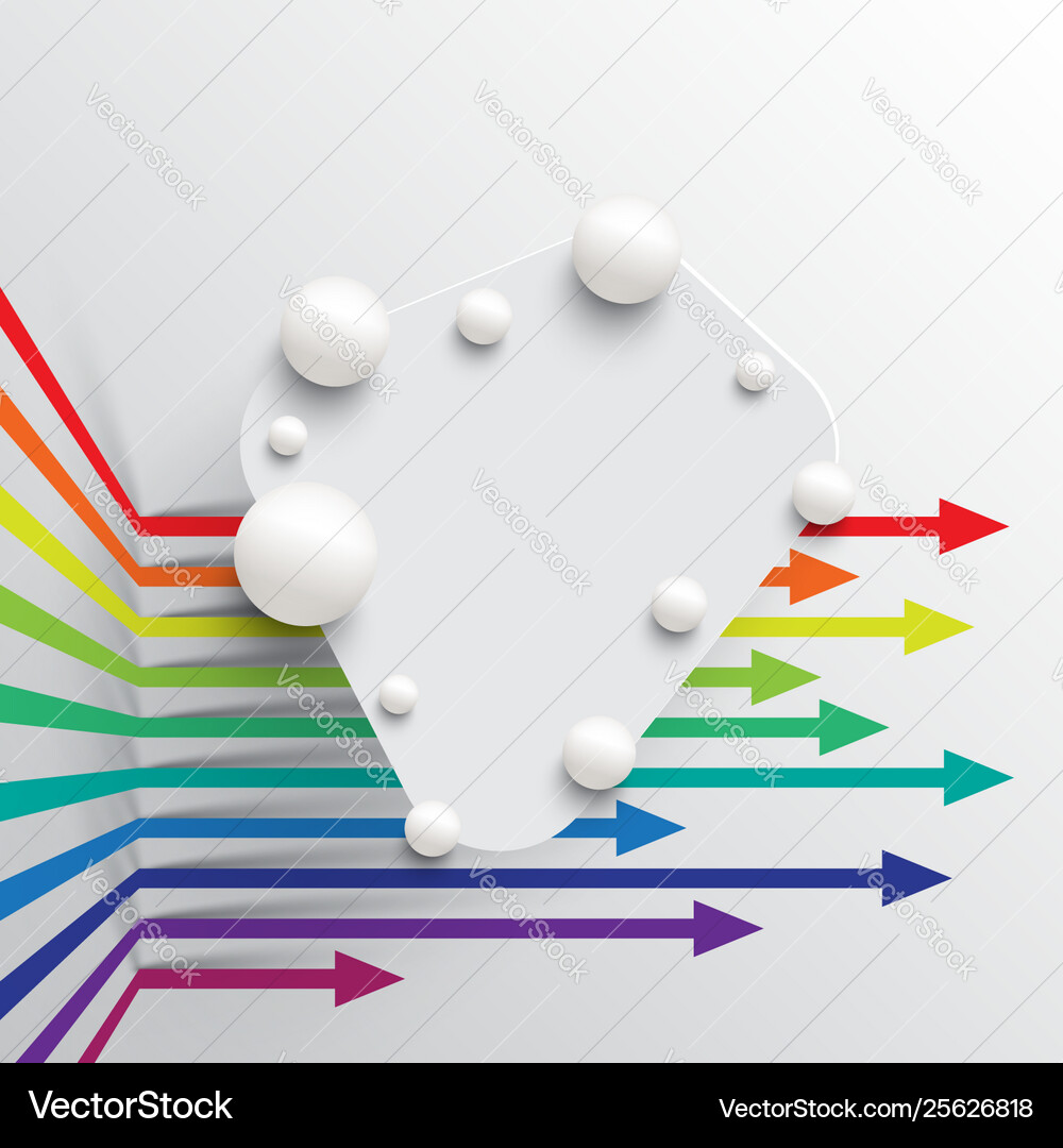 Colorful and clean template with arrows Royalty Free Vector