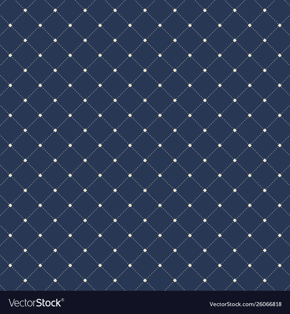 Dashed lines squares seamless pattern on dark Vector Image