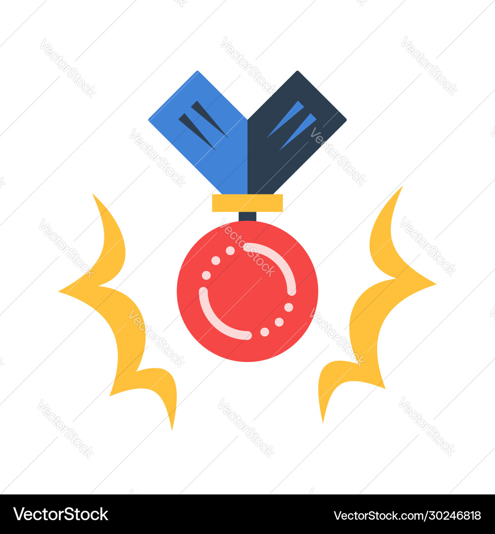 First place medal best performance great results Vector Image