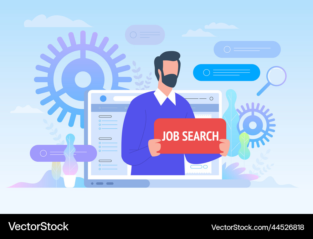 Job search employee looking for Royalty Free Vector Image
