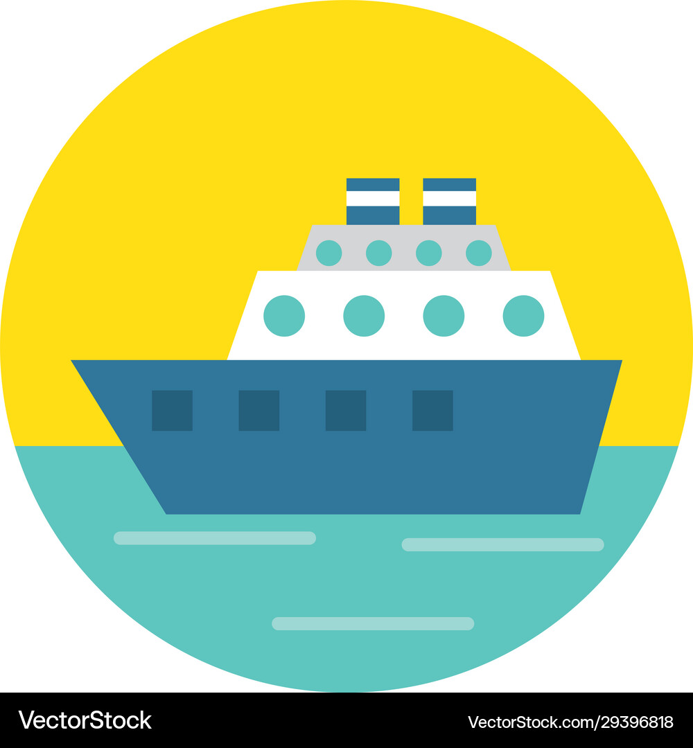 Ship boat in sea icon Royalty Free Vector Image