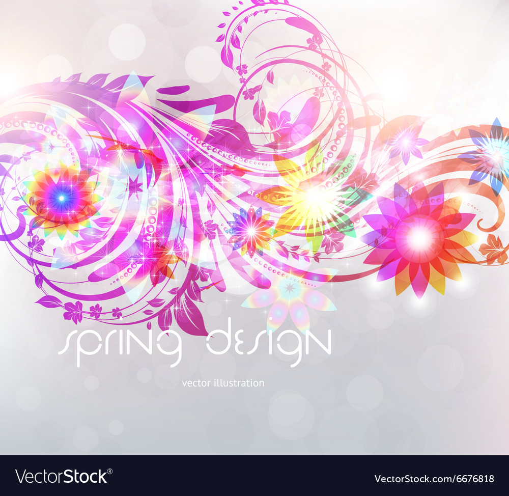 Spring floral design Royalty Free Vector Image
