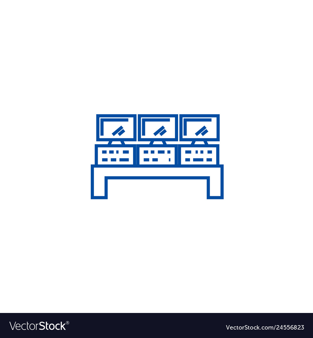 Control system line icon concept system Royalty Free Vector