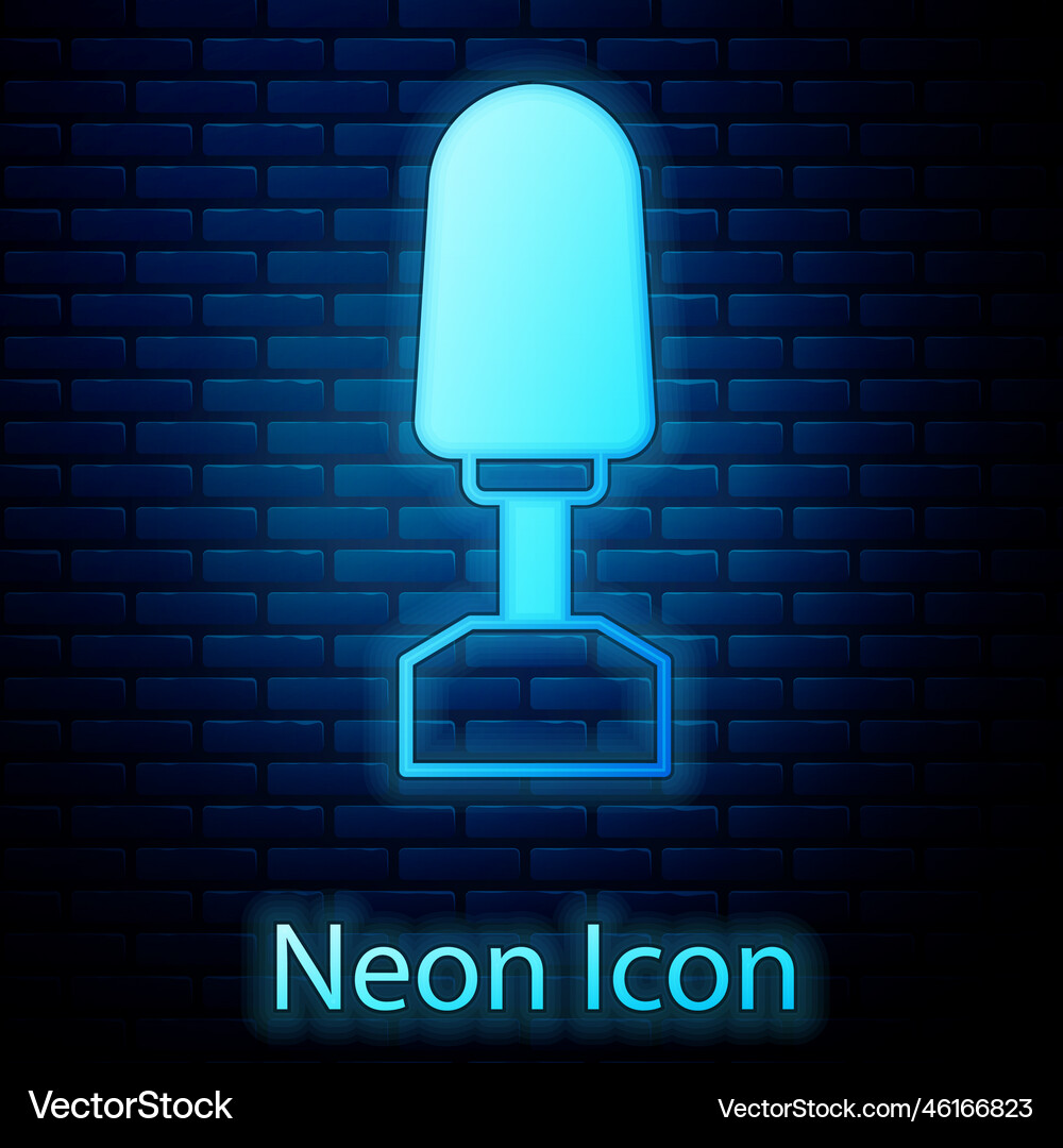 Glowing neon milling cutter for manicure icon Vector Image